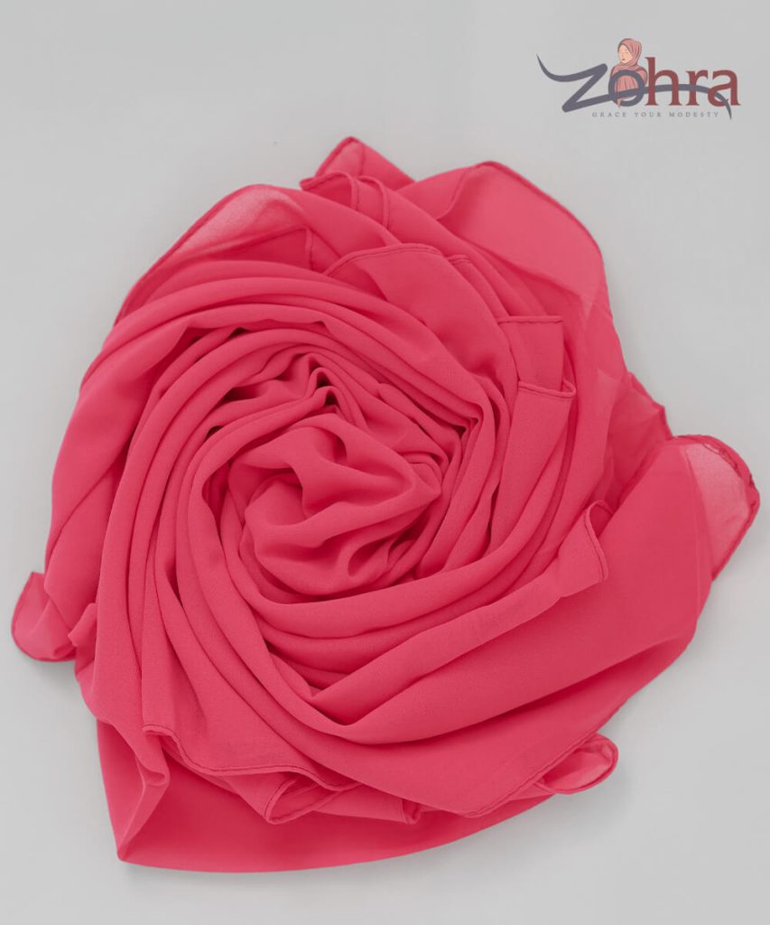 Georgette Chiffon - Deep Rose - Zohra