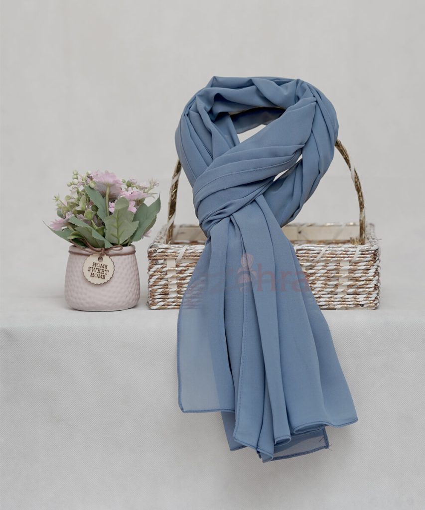 Georgette Chiffon - Light Slate Grey - Zohra