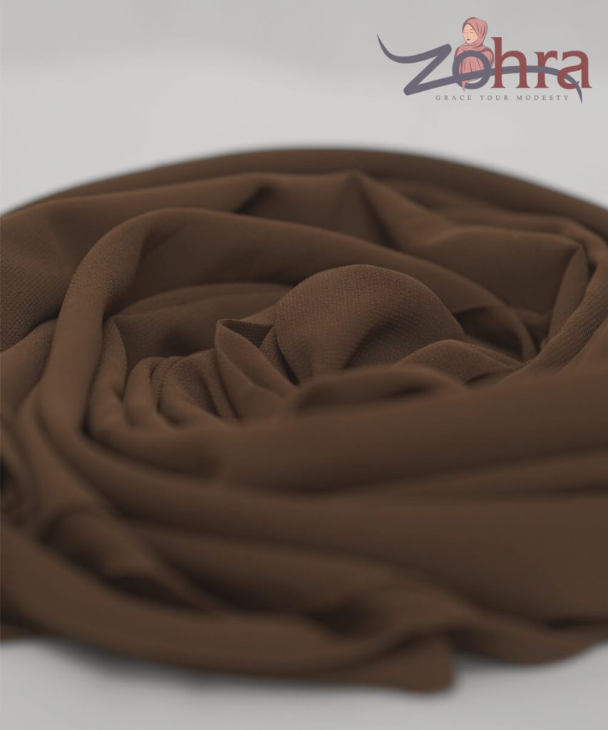 Georgette Chiffon - Rock Brown - Zohra