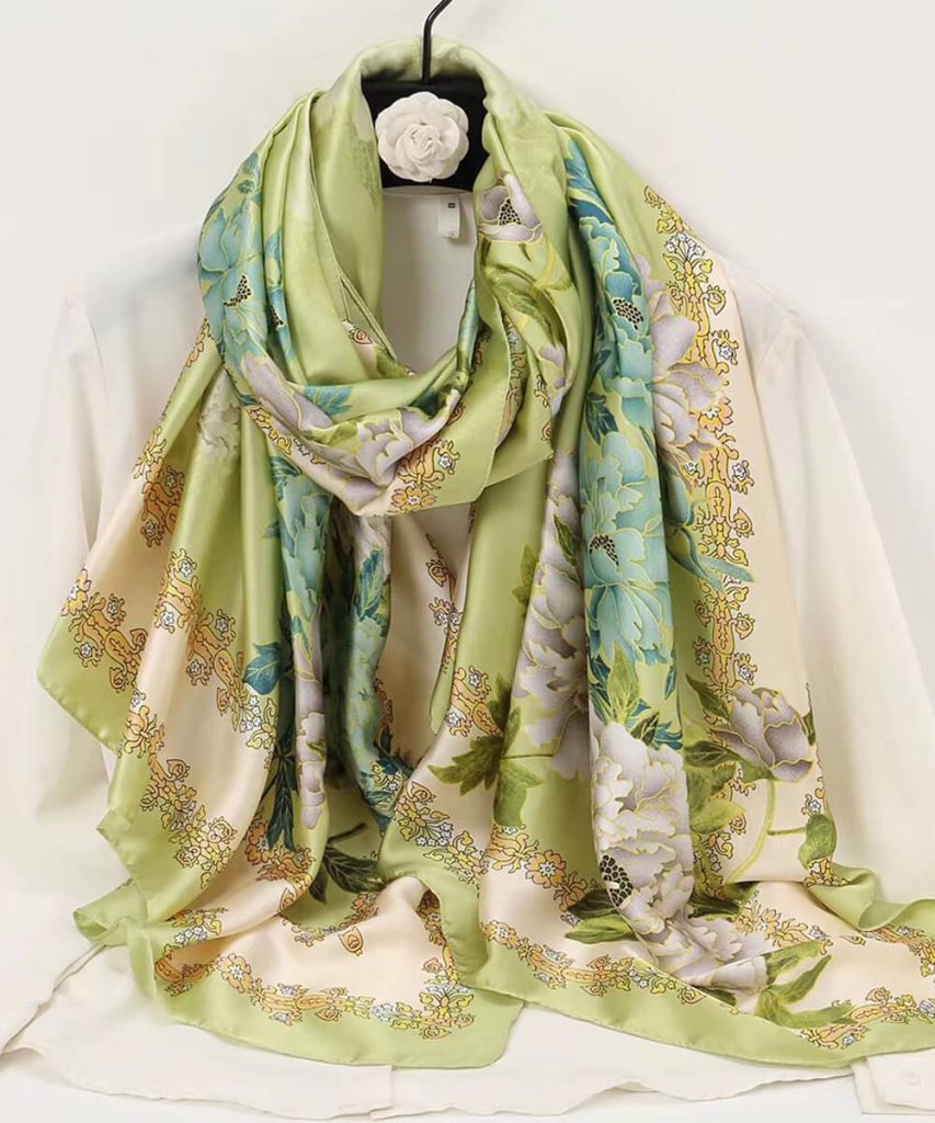 Buy Luxury Printed Silk Scarves Online - Zohra.pk